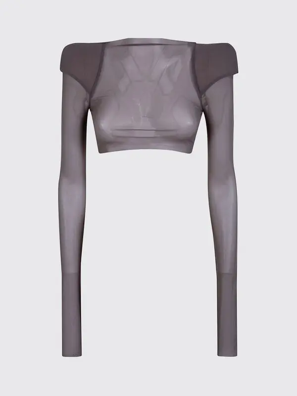 Rick Owens Sheer Cropped Top - Grey