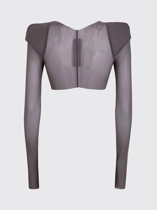 Rick Owens Sheer Cropped Top - Grey