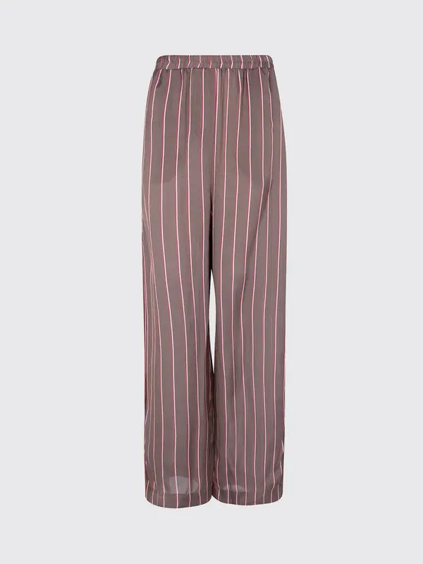 THE FRANKIE SHOP High-waisted Striped Silk-blend Palazzo Trousers