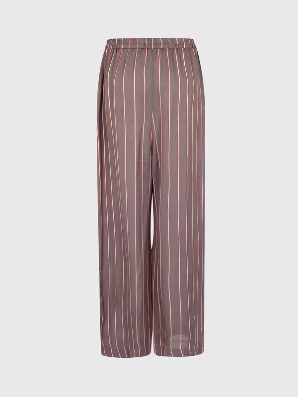 THE FRANKIE SHOP High-waisted Striped Silk-blend Palazzo Trousers