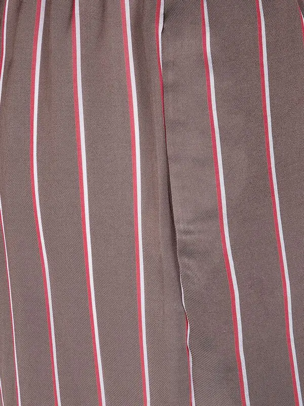 THE FRANKIE SHOP High-waisted Striped Silk-blend Palazzo Trousers