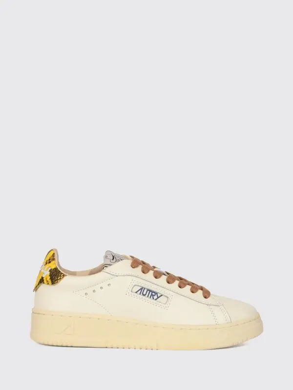 AUTRY Dallas Low Calfskin Trainers With Python-effect Inserts - Multicolor