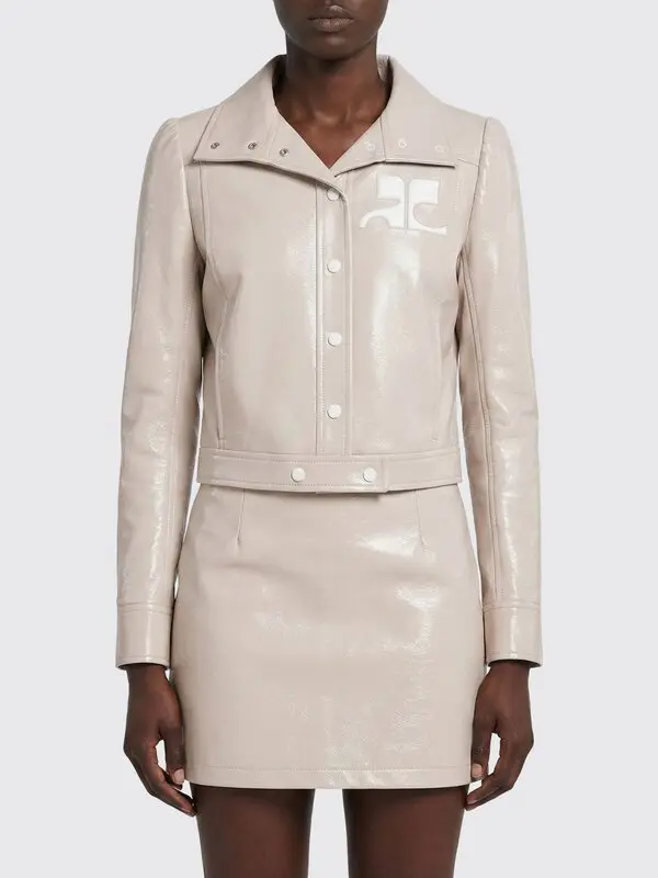 COURREGES Cropped Blazer - Grey