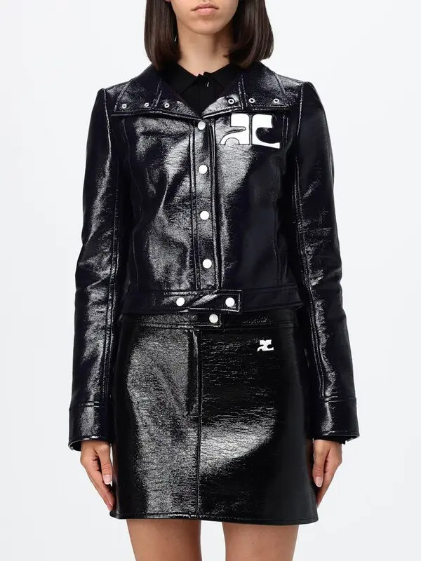 COURREGES Cropped Blazer - Navy
