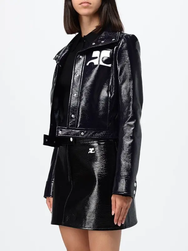 COURREGES Cropped Blazer - Navy