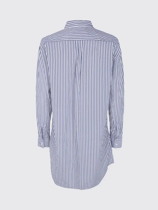 Comme Des Garçons Striped Cotton Mini Shirt Dress