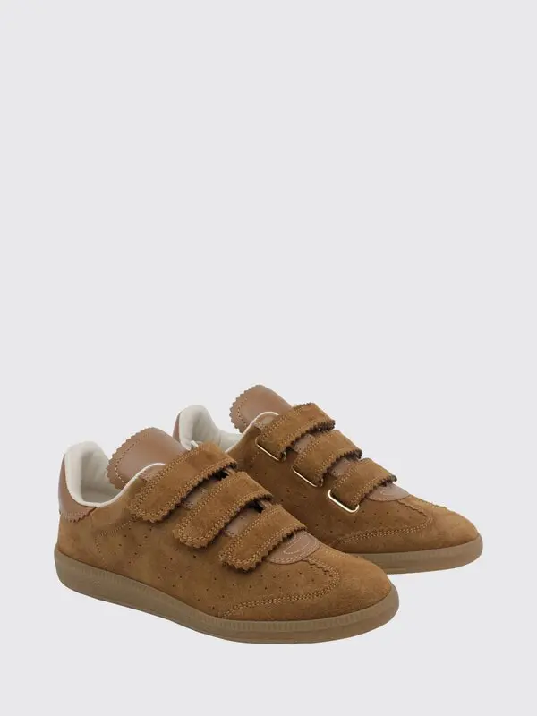 Isabel Marant Étoile Beth Suede Trainers With Velcro Closure - Brown