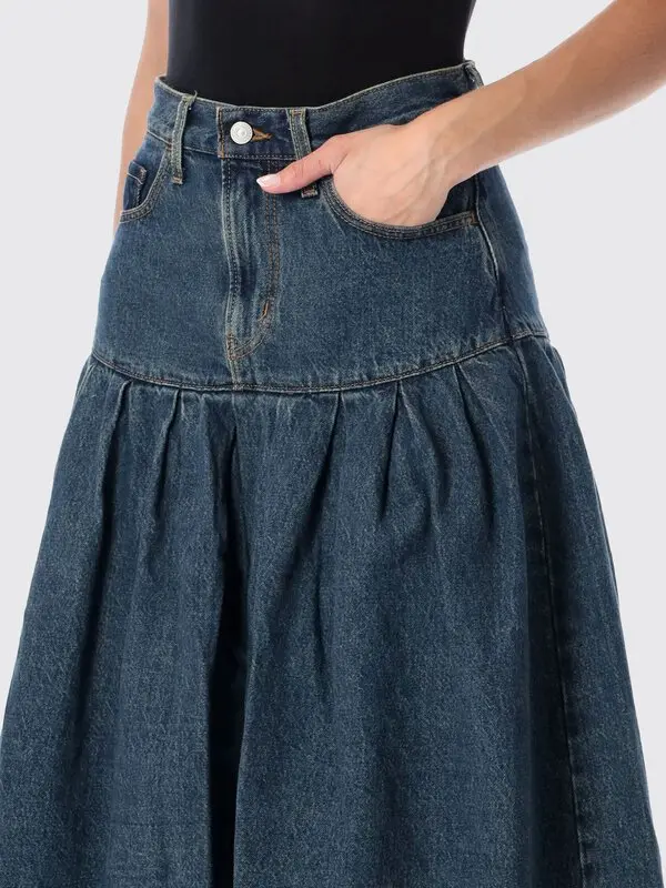 LEVI'S Pleated Denim Skirt