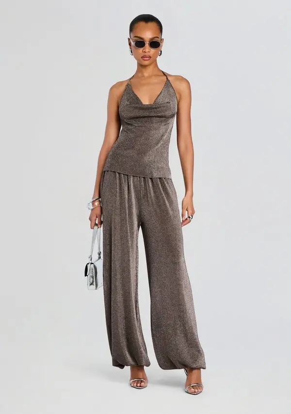SEROYA Esmerelda Metallic Knit Pants