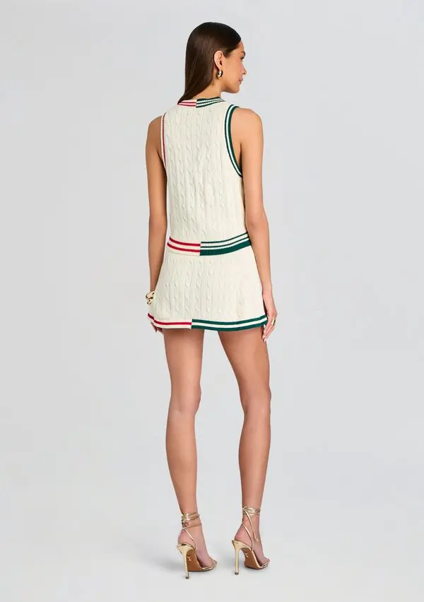 SEROYA Pearson Skirt - Eggshell Varsity