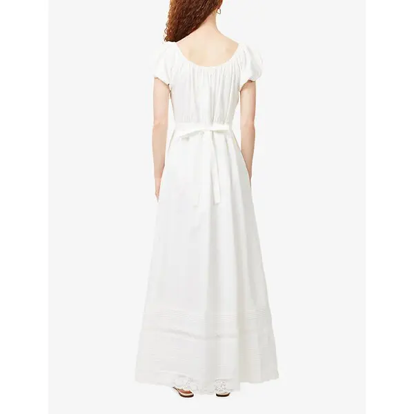 Faithfull The Brand Elodia Lace-trim Maxi Dress - Ivory