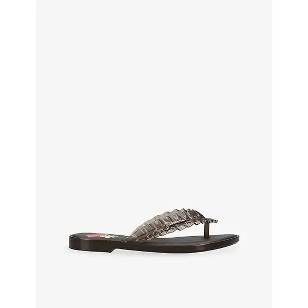 GANNI X Melissa Branded Pvc Flip-flops - Brown/oth