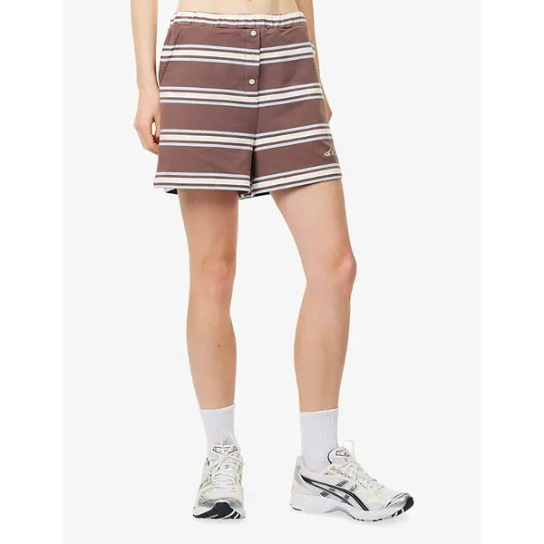 4TH & RECKLESS Emily Striped Stretch-cotton Shorts