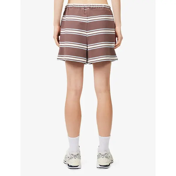 4TH & RECKLESS Emily Striped Stretch-cotton Shorts