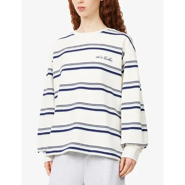4TH & RECKLESS Shayla Striped Stretch-cotton T-shirt