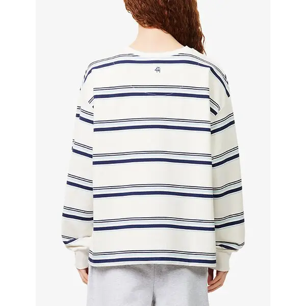 4TH & RECKLESS Shayla Striped Stretch-cotton T-shirt