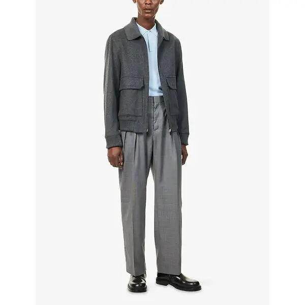 Corneliani Collared Wool-blend Bomber Jacket