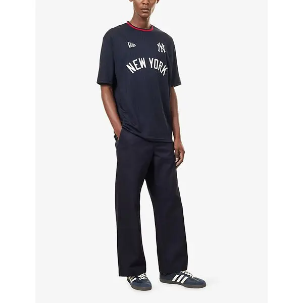 New Era La Dodgers Mlb Embroidered Cotton Chino Trousers