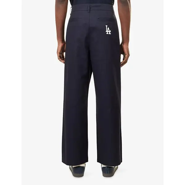 New Era La Dodgers Mlb Embroidered Cotton Chino Trousers