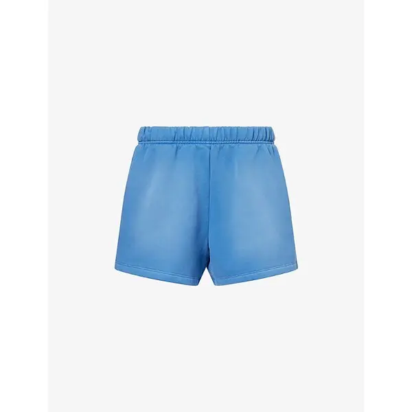 Good American Relaxed-fit Cotton-blend Shorts - Blue Drift