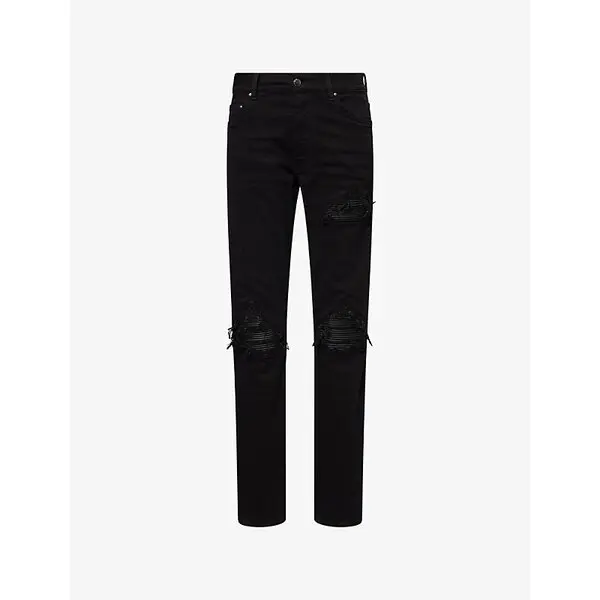 Amiri Mx1 Distressed Skinny Jeans - Od Black