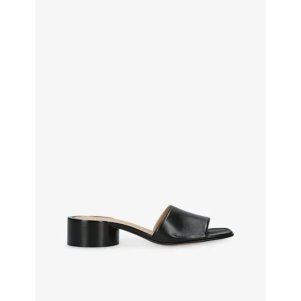 MAISON MARGIELA Tabi Leather Heeled Sandals - Black