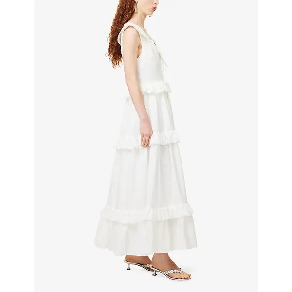 SISTER JANE Neroli Tiered Woven Maxi Dress