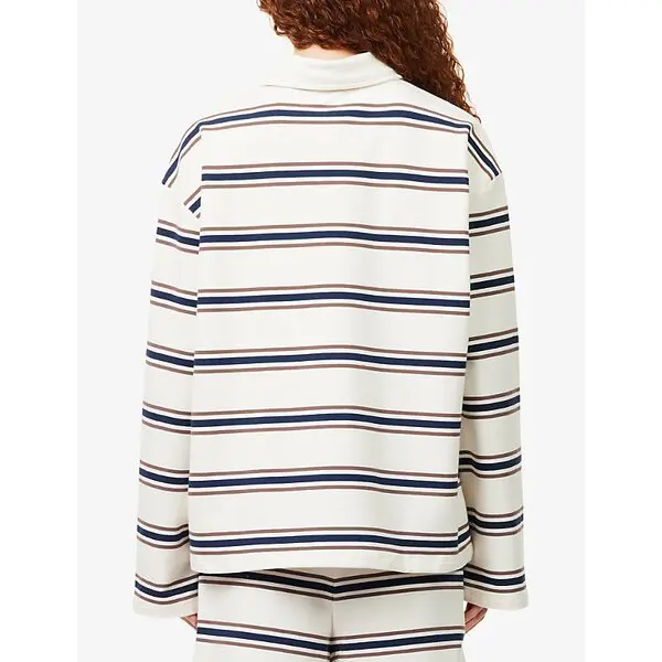 4TH & RECKLESS Astra Striped Stretch-cotton Rugby Top