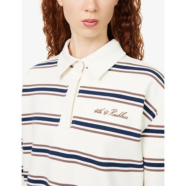4TH & RECKLESS Astra Striped Stretch-cotton Rugby Top