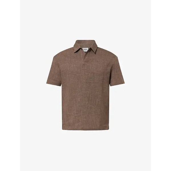 NOBL Thorley Textured Woven Polo Shirt