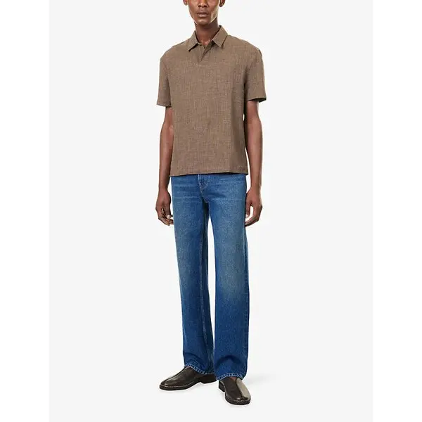 NOBL Thorley Textured Woven Polo Shirt