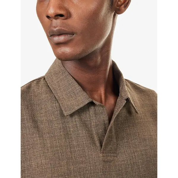 NOBL Thorley Textured Woven Polo Shirt
