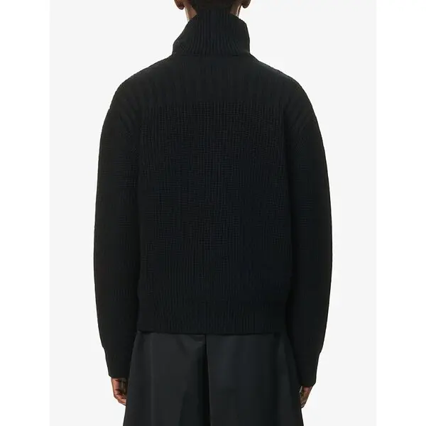 Dries Van Noten Marino High-neck Wool Cardigan