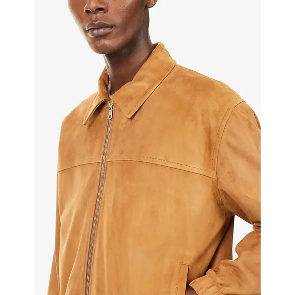 Paul Smith Collared Suede Bomber Jacket