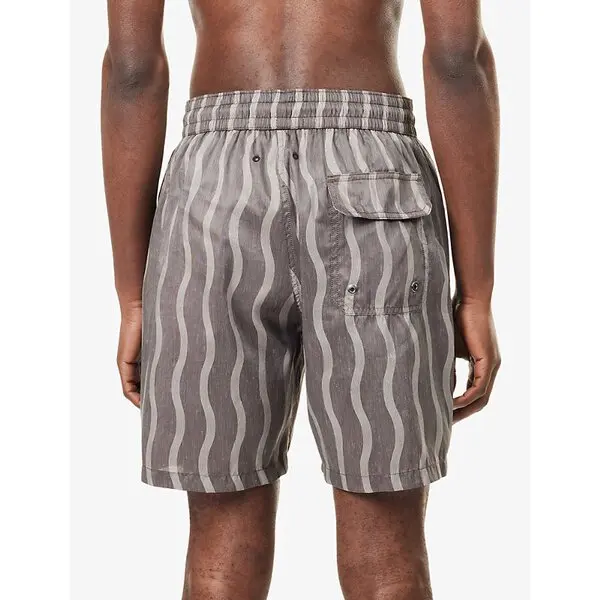 Frescobol Carioca Santos Linen-blend Swim Shorts