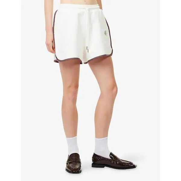 4TH & RECKLESS Eleni Brand-embroidered Cotton Shorts