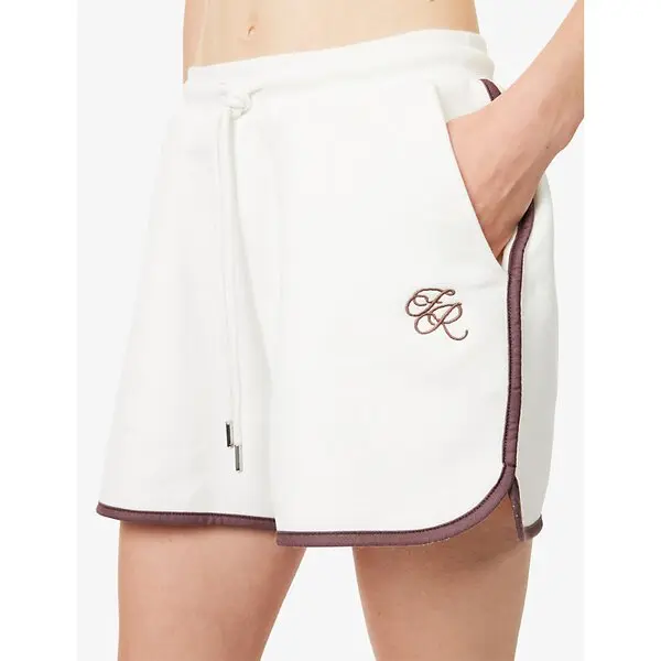 4TH & RECKLESS Eleni Brand-embroidered Cotton Shorts