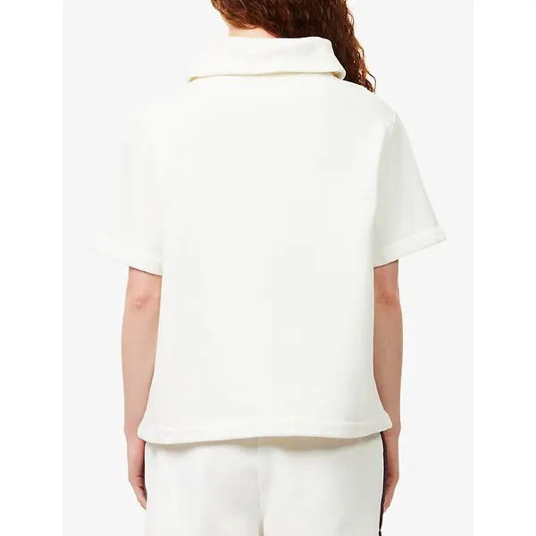 4TH & RECKLESS Eleni Brand-embroidered Cotton Polo Top