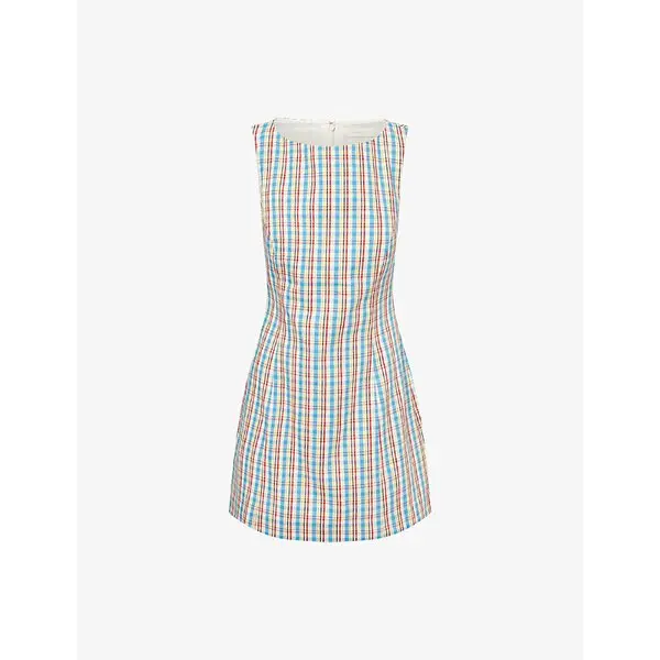 Faithfull The Brand Lydie Ed Cotton-blend Mini Dress - Check