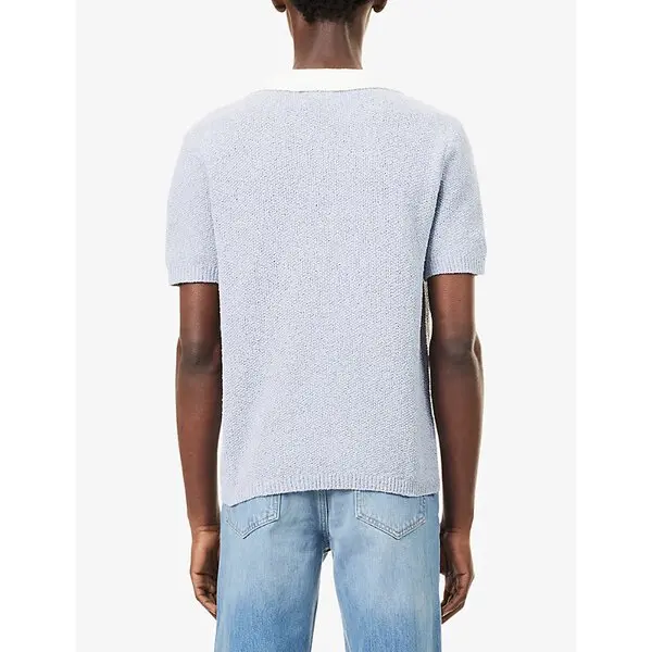 NOBL Hugo Contrast-collar Knitted Polo Shirt