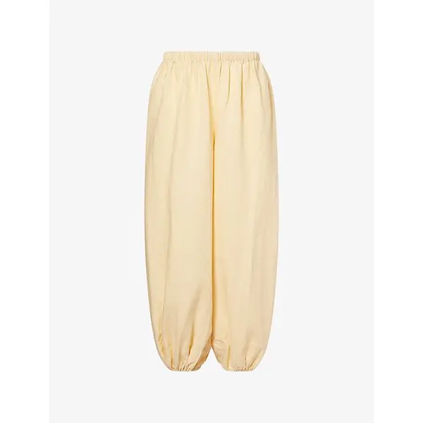Faithfull The Brand Kortez Balloon-leg Mid-rise Linen Trousers - Daffodil