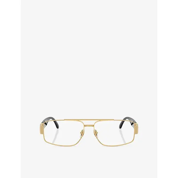 Versace Ve1317 Rectangle-frame Metal Sunglasses