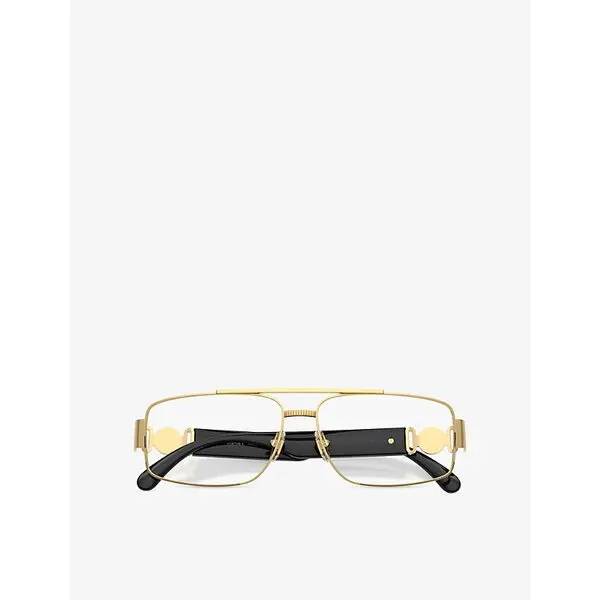 Versace Ve1317 Rectangle-frame Metal Sunglasses