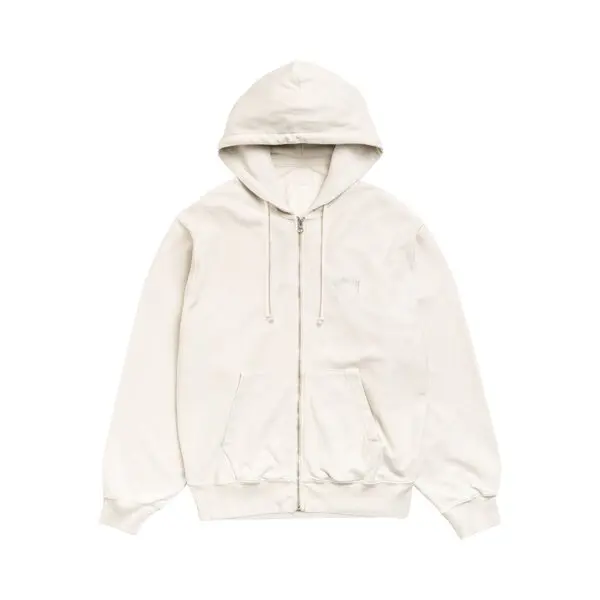 StÜssy Lightweight Terry Zip Hoodie 'stone