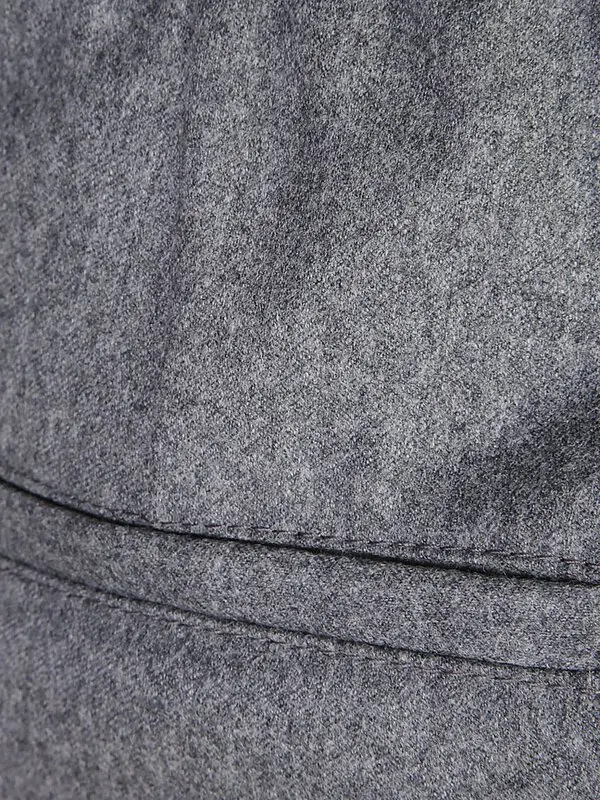 Brunello Cucinelli Leisure Fit Wool Flannel Drawstring Pants - Grey