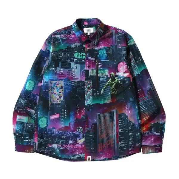 A BATHING APE Neon Tokyo Shirt