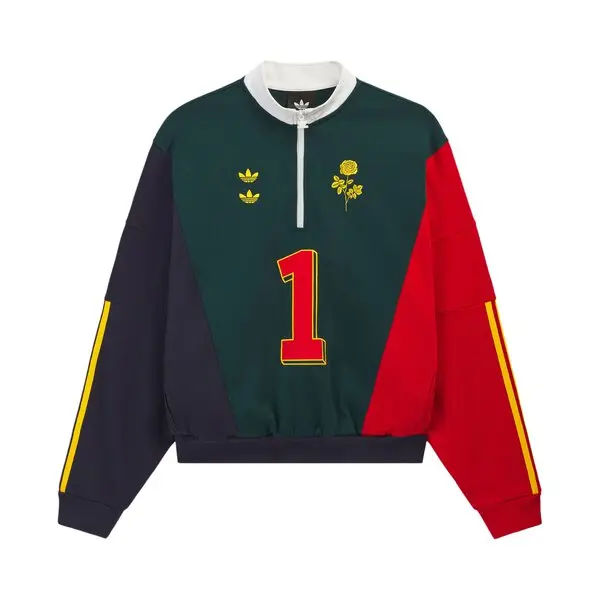 Adidas X Willy Chavarria Watsonville Quarter Zip 'aurora Ivy/legend Ink/better Scarlet - Multicolor
