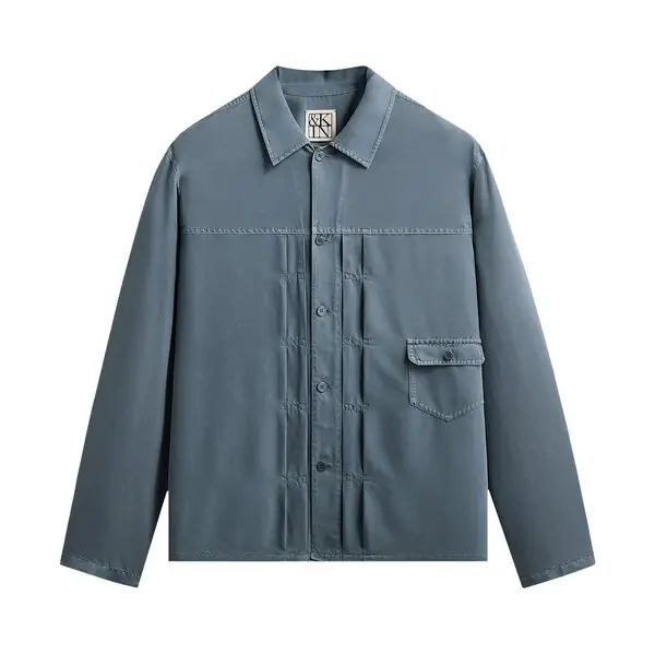 Kith Kin Garment Dyed Silk Collared Yardley Shirt 'ovation