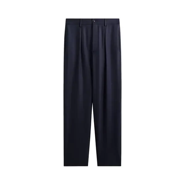 Kith Kin X Giorgio Armani Flat Front Trouser / Navy - Blue