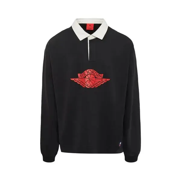 JORDAN Flight Essentials Rugby Top - Black